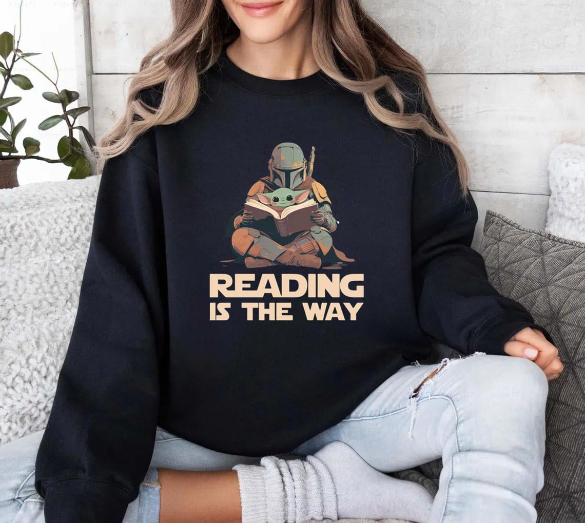 Bookish Mandalorian Sweatshirt Baby Yoda Inspired Art, for men & women ...