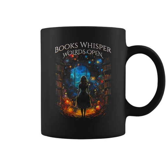 Bookish Quote Books Whisper Worlds Open Reading Book Coffee Mugs ...