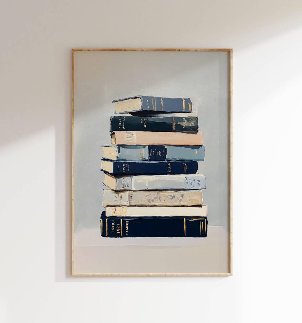 Bookish Reading Art Stack Of Books Bookstore Wall Art Poster, Unframed ...