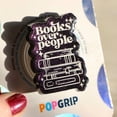 Bookish Resin Phone Grip: Iridescent Purple Shimmer, Books Over People ...
