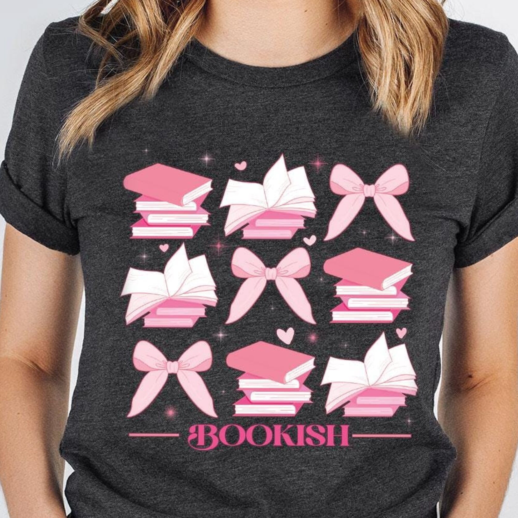 Bookish Shirt Coquette Bow Books Shirt Book Club Shirt Bookworm Shirt ...