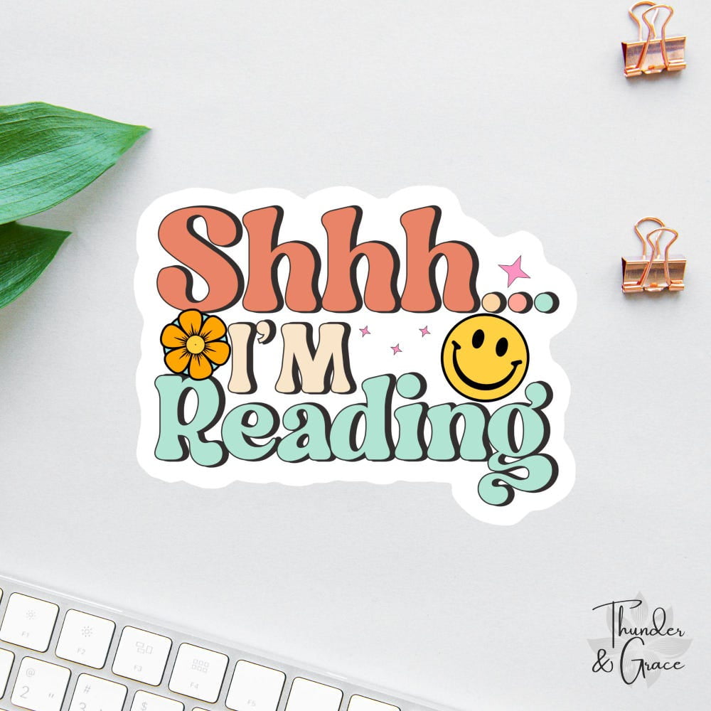 Bookish Sticker, Shhh I'M Reading, Bookstagram Sticker, Book Lover ...