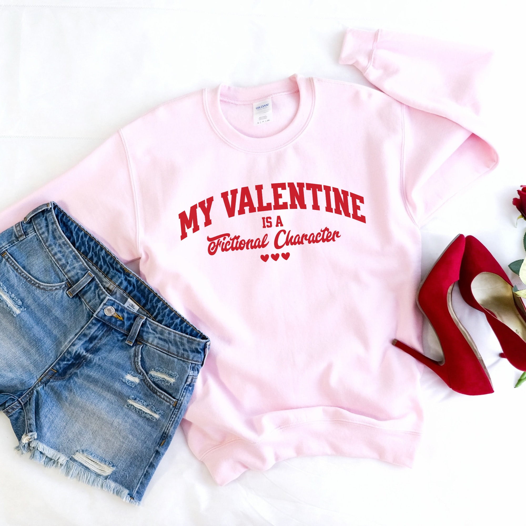 Bookish Valentine T-Shirt, My Valentine Is A Fictional Character T ...