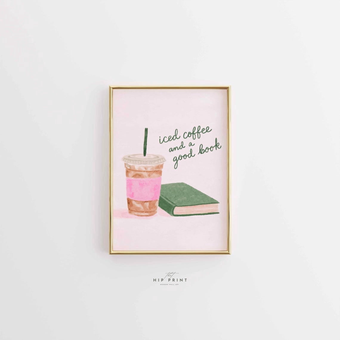 Bookish Wall Art Pink Coffee Aesthetic Reading Decor Home Decor Office ...