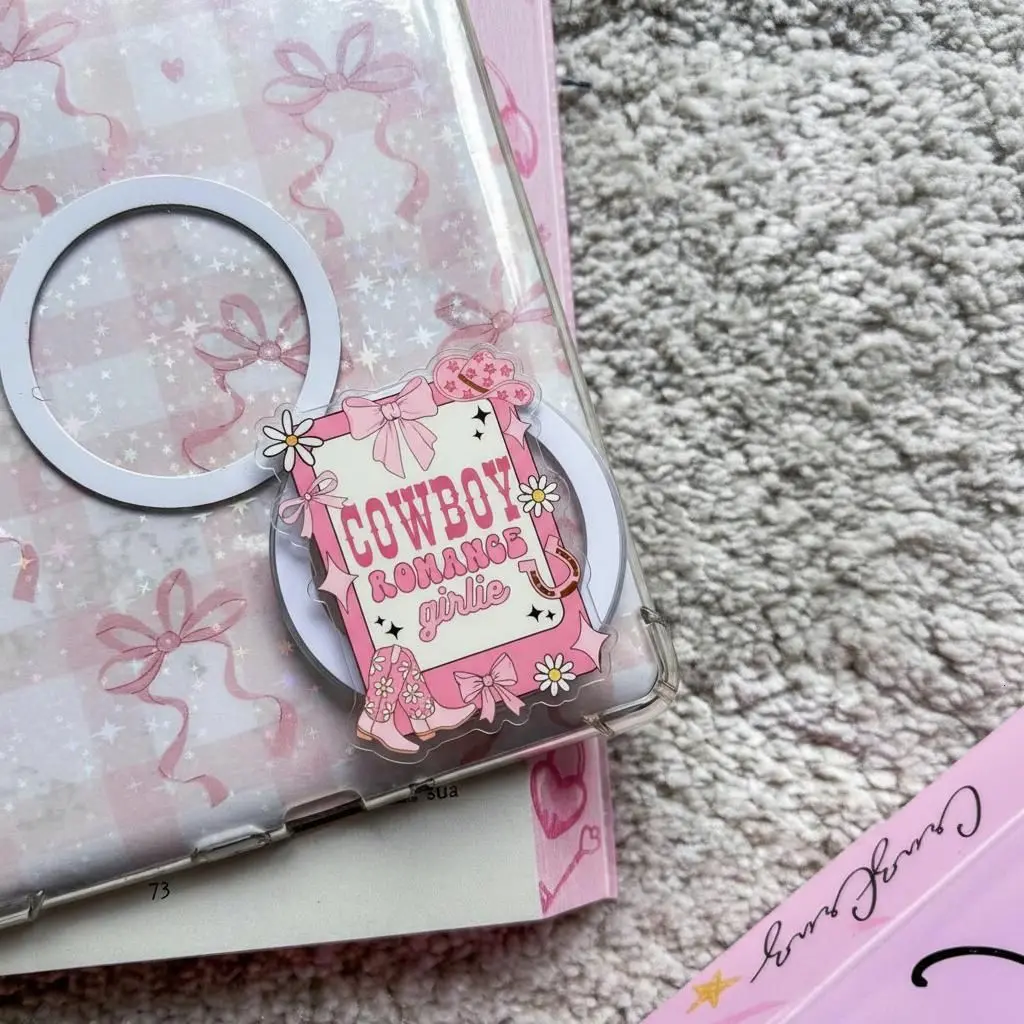 Bookish Winter Romance Phone Grip, Cute Cozy Reader Aesthetic Magnetic ...