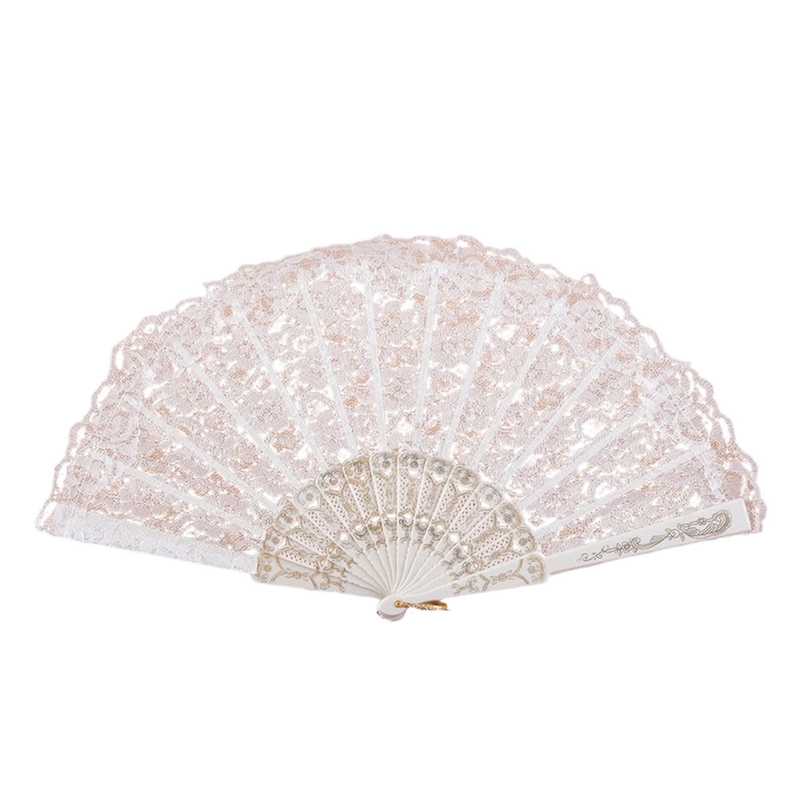 Bookker Elegant Lace Paper Fan For Classic European Style Handheld ...