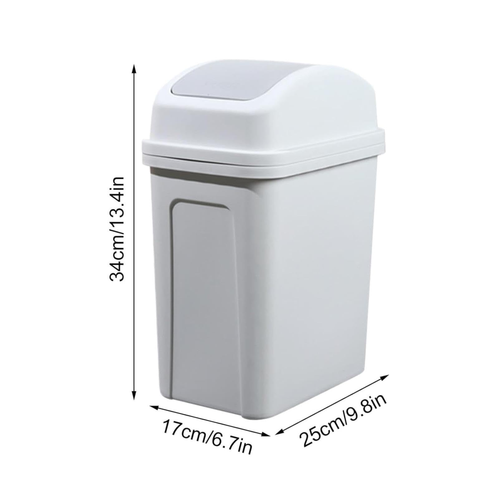 Bookker Kitchen Trash Can Plastic Swing Top Garbage Buckets Creative ...