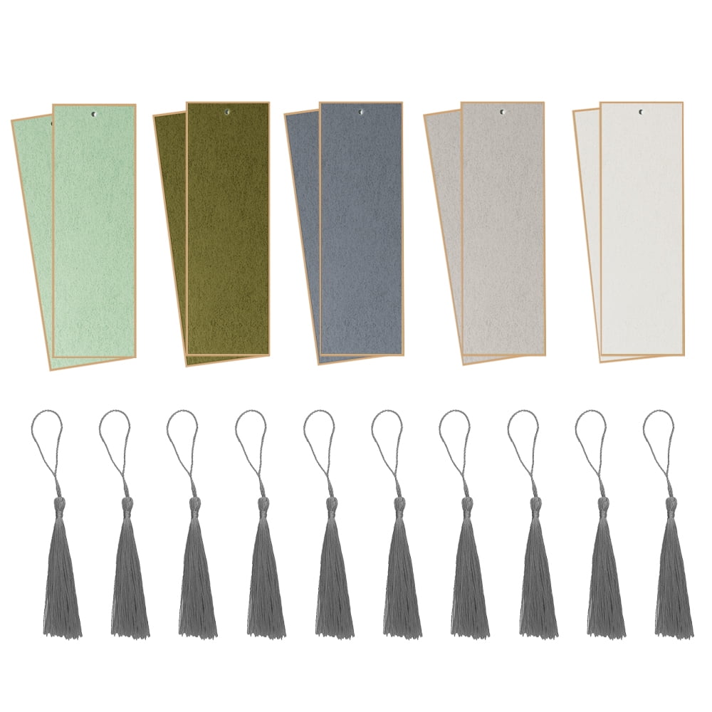 Bookmark 6*18Cm, 10Pcs Bookmark Blank Bookmarks With Tassels For Diy ...