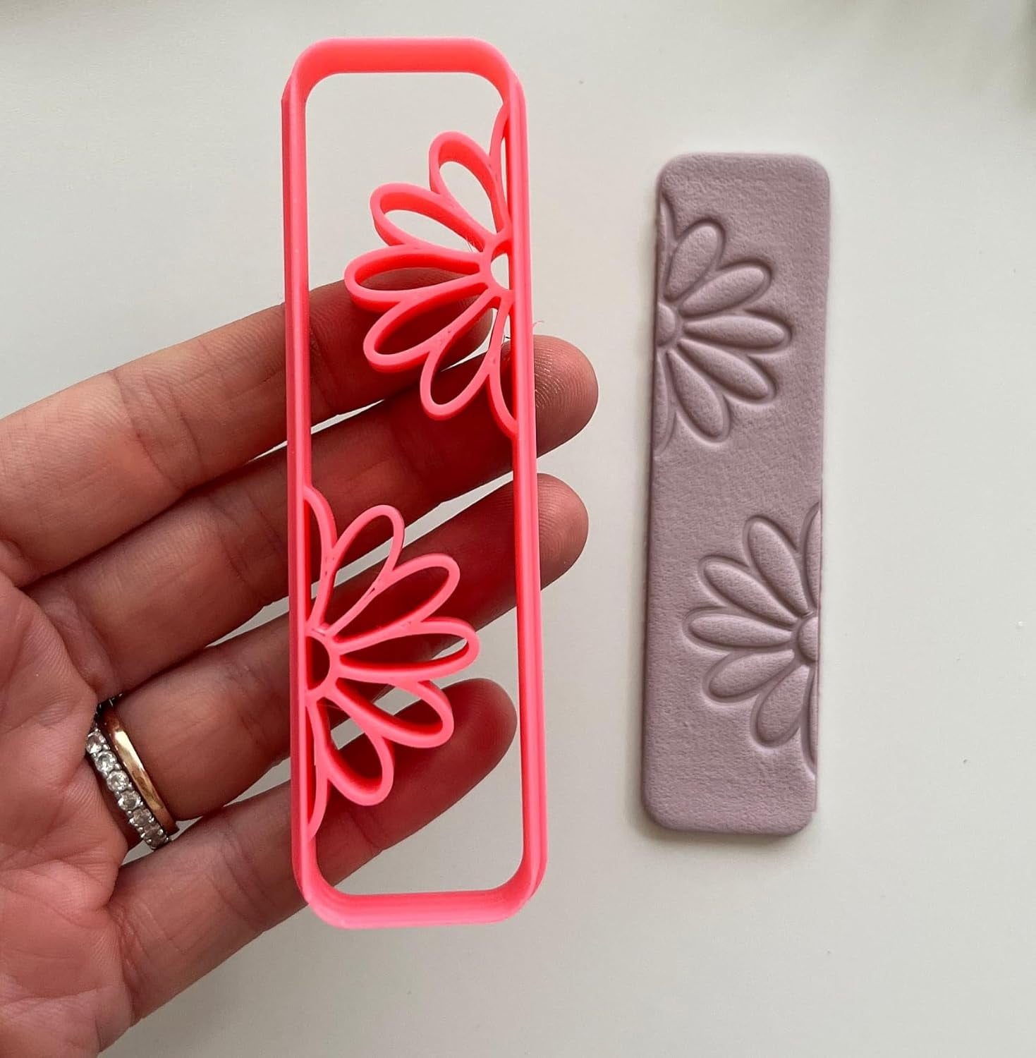 Bookmark Clay CuttersDaisy Flower EMBOSSWD Design DIY Tools Clay ...