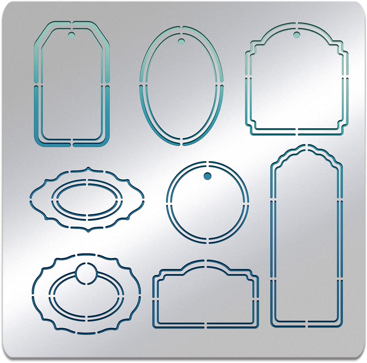 Bookmark Frame Stencil Vintage Label Reusable Stainless Steel Templates ...