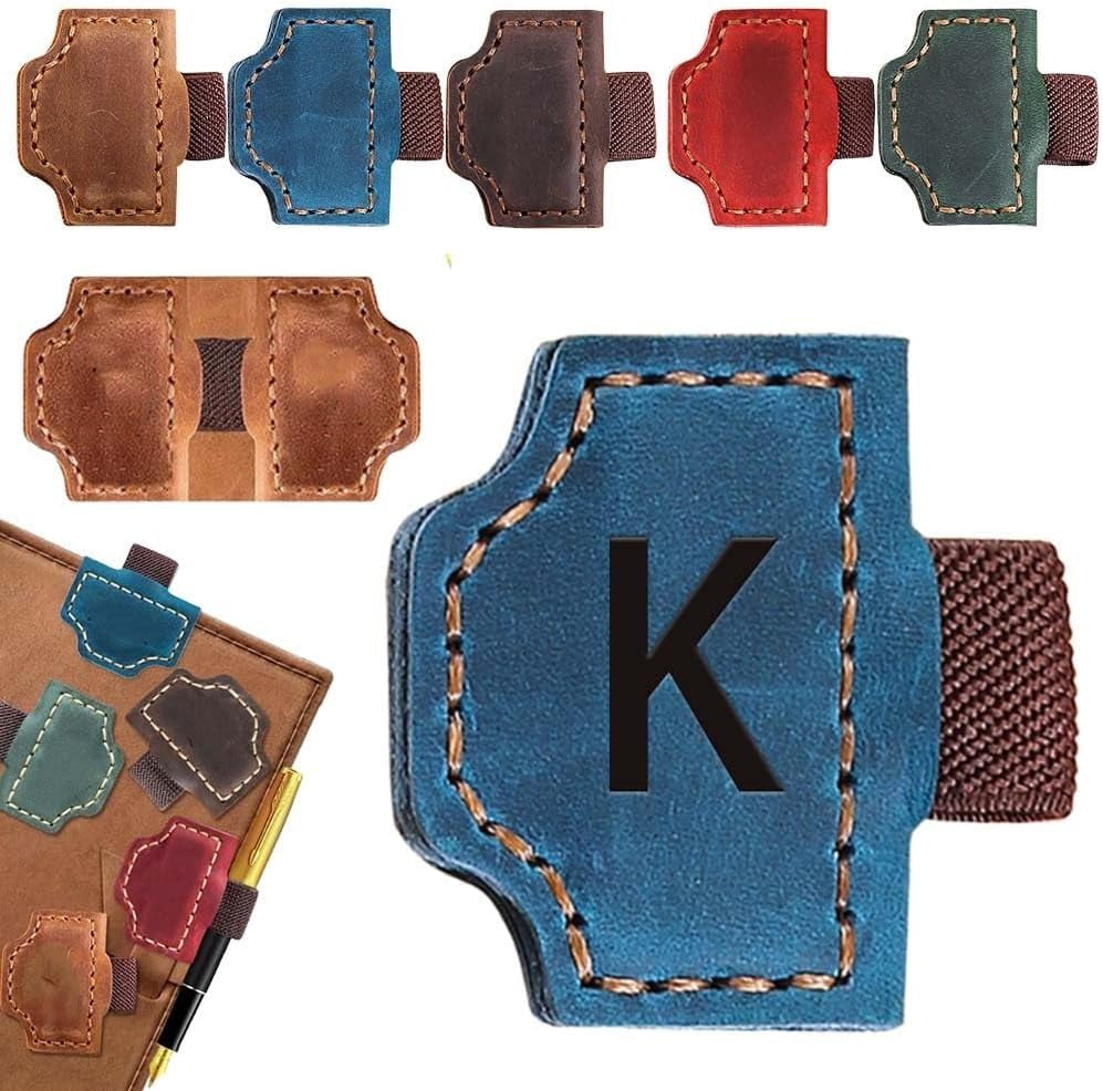 Bookmark Pen Holder, Personalized Magnetic Leather Pen Holder Bookmark ...