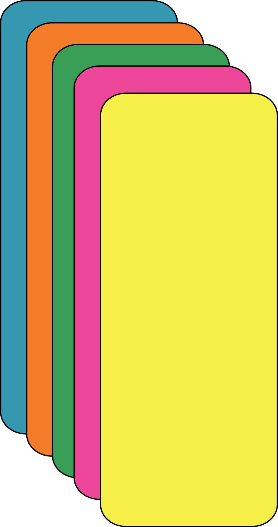 SHAPES ETC. Bookmarks- Assorted Color Blank Bookmarks - Walmart.com
