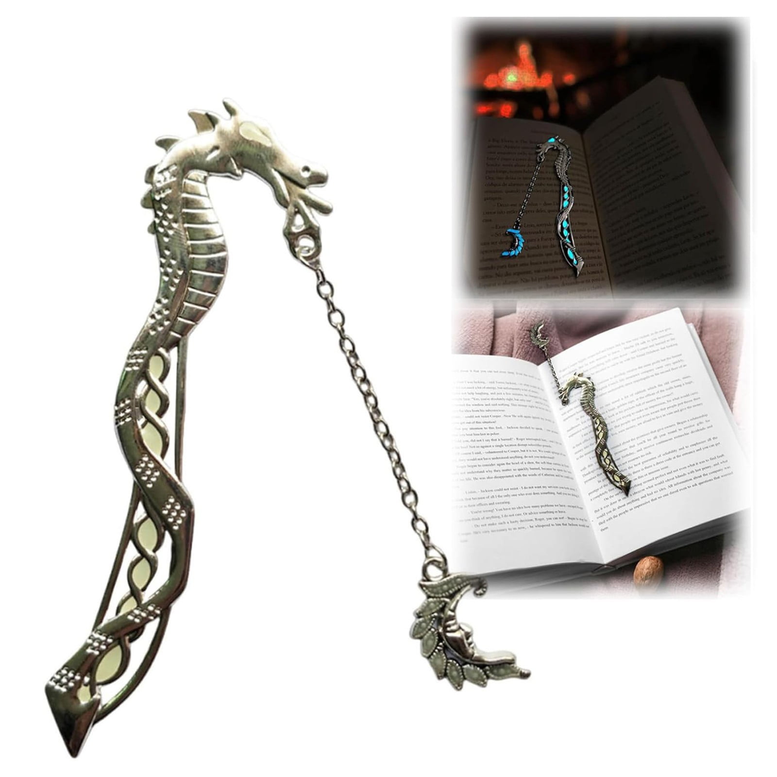 The Bookmarks Are Bronze In Color|A Metal Bookmark With A Chain An ...