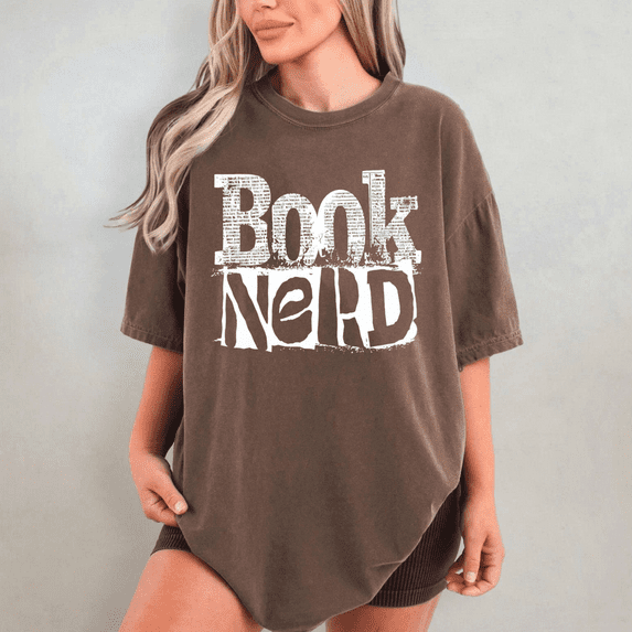 Booknerd Comfort Color Shirt Retro Bookish Shirt Trendy Book Lover Typewriter Shirt - Walmart.com