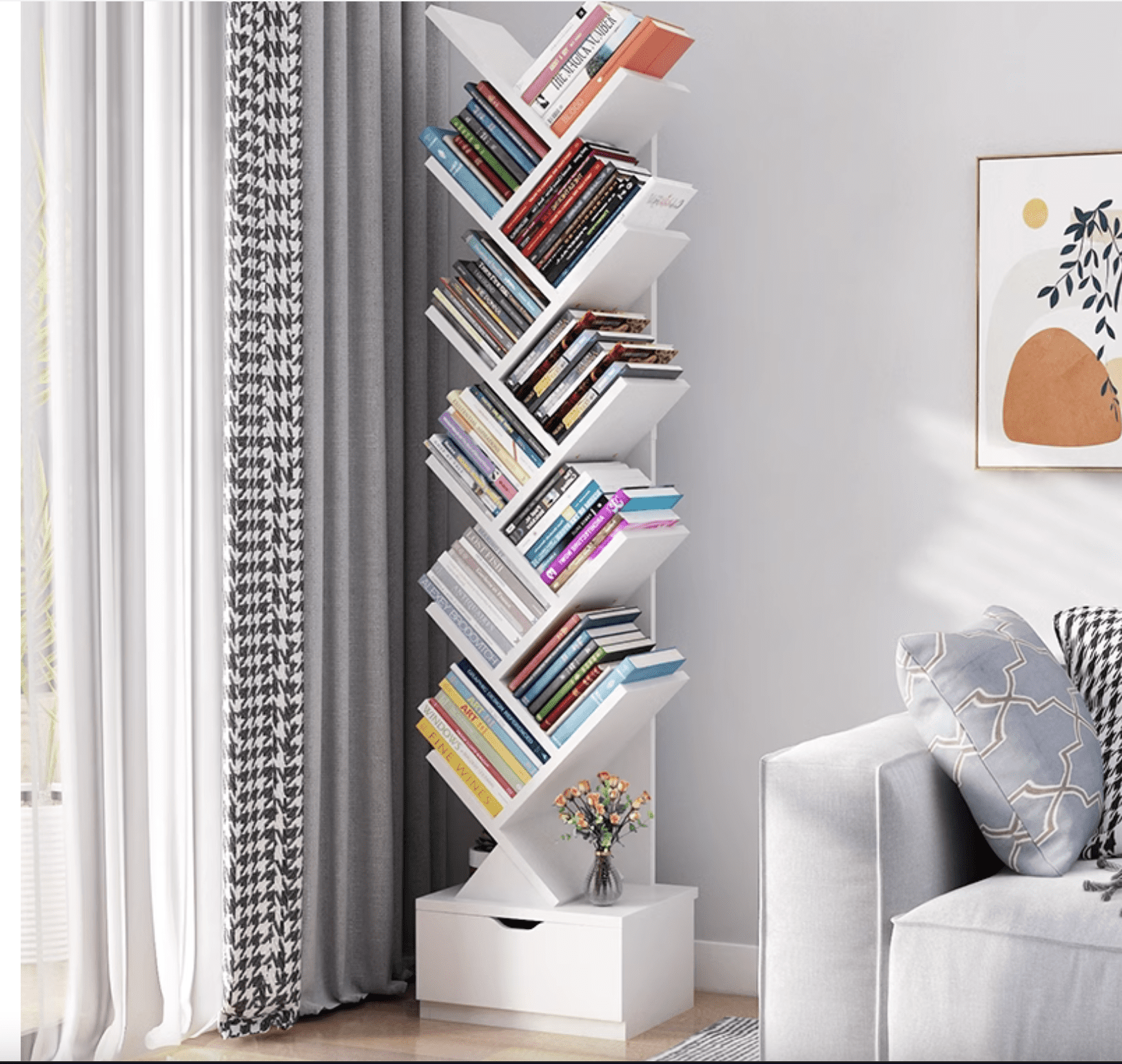 Bookrack, Book shelf, BookShelve, Tree style bookrack, Bookcase ...