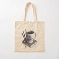 Books And Coffee Design 9 Canvas Tote Bags, Reusable Shopping Bag ...