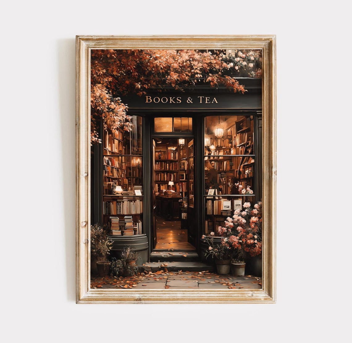 Books And Tea Autumn Wall Art Print, Unframed Paper Poster 11x14in ...