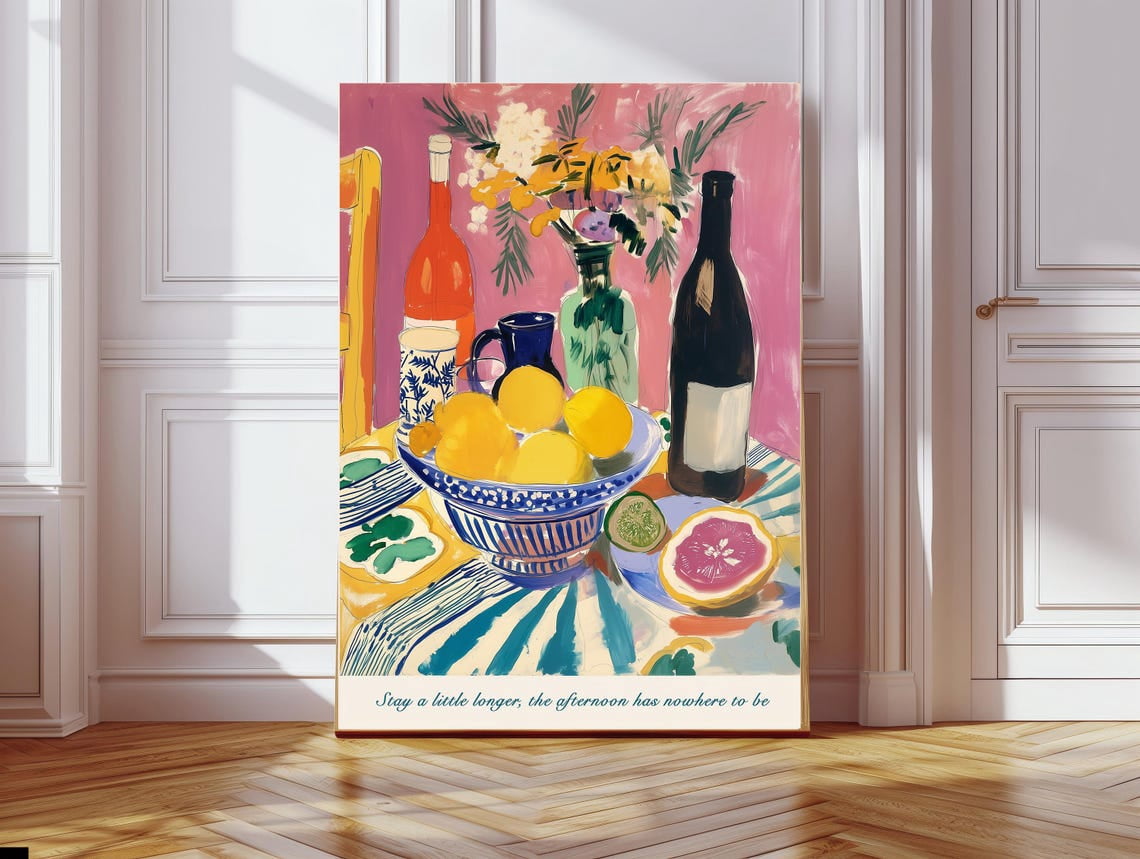 Books And Wine Art Print, Unframed Paper Poster 16x20in - Walmart.com