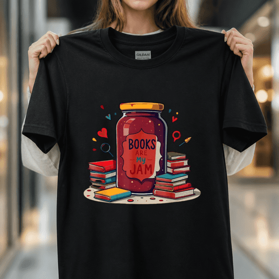 Books Are My Jam Whimsical Bookworm Reader Gift Library Education ...