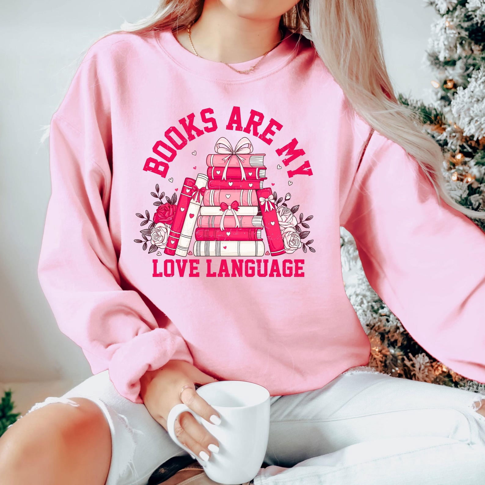 Books Are My Love Language Sweatshirt, Book Lover Gift Pullover ...