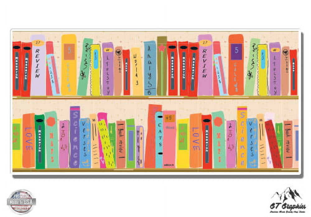 Books Book Books! - 5" Vinyl Sticker - For Car Laptop I-Pad ...