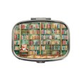 Books Bookshelves In Library Reading Reader Small Travel Handbag Pill ...