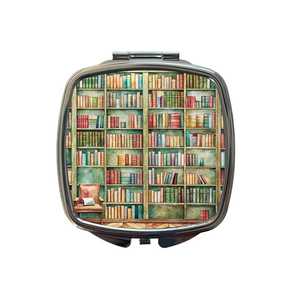 Books Bookshelves In Library Reading Reader Travel Makeup Handbag Purse ...