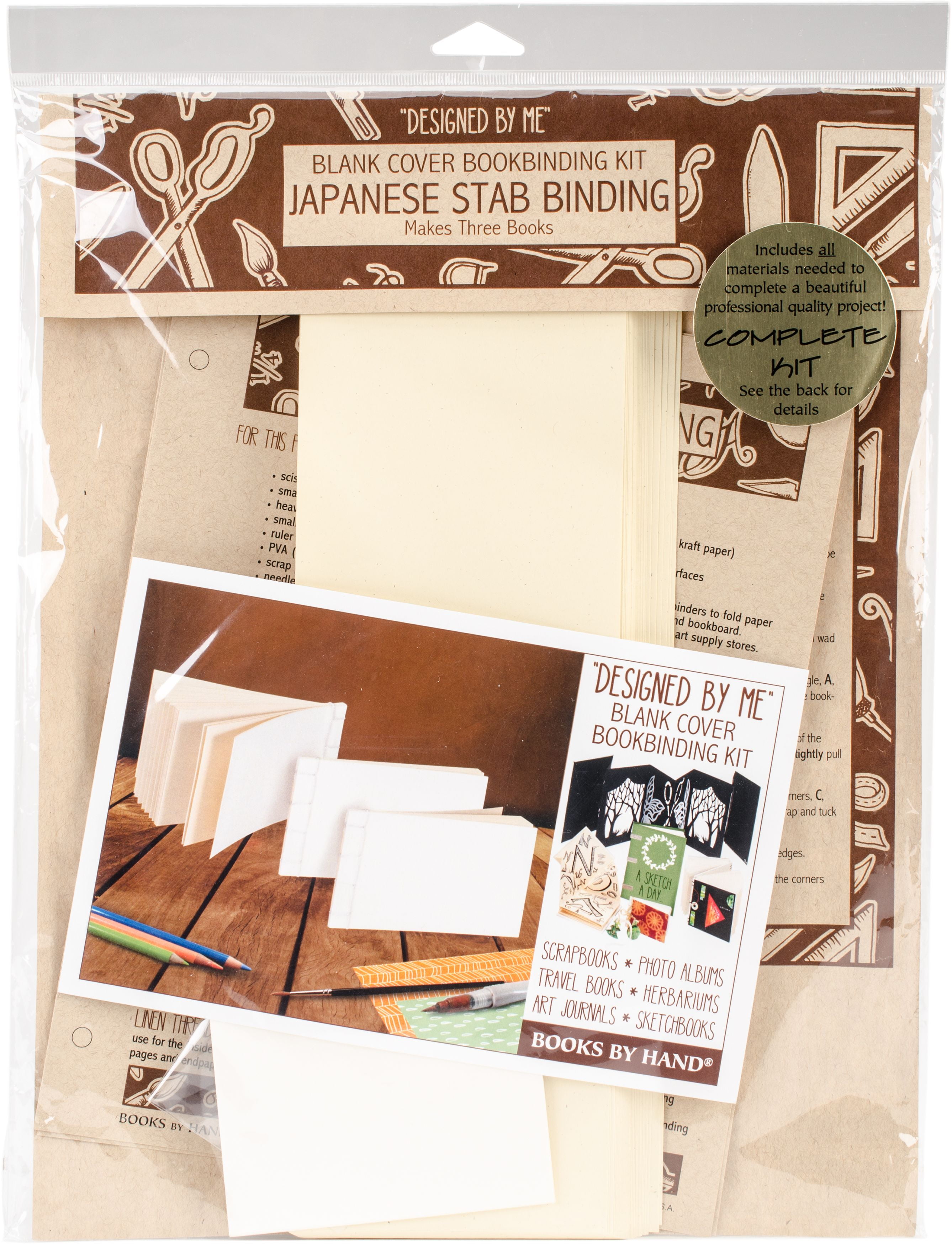 Books By Hand Designed By Me Blank Cover Bookbinding Kit-Japanese Stab ...