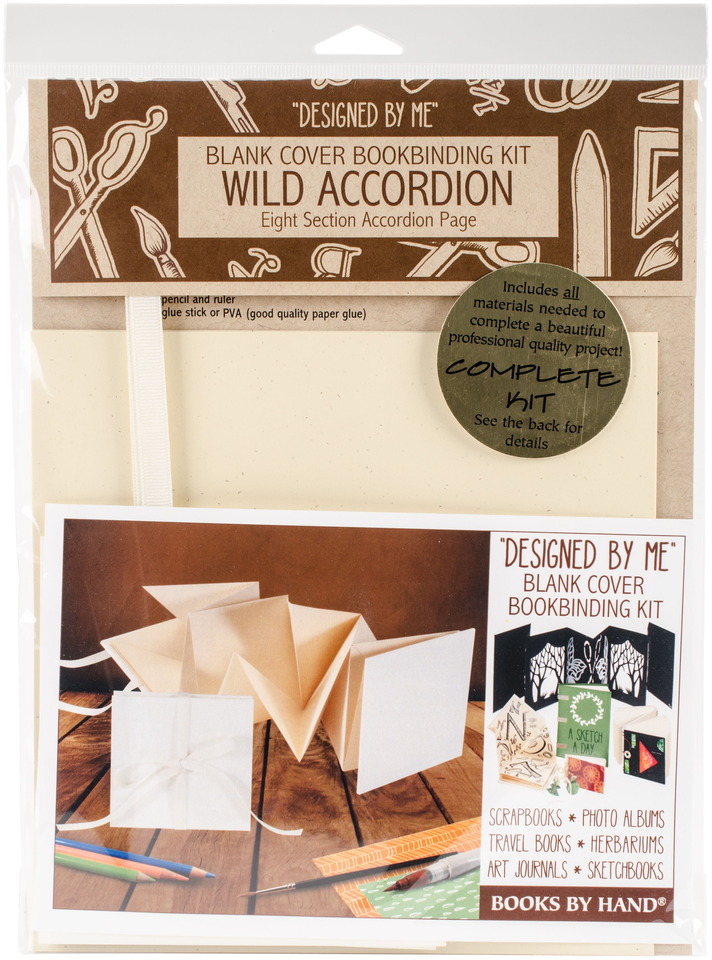 Books By Hand Designed By Me Blank Cover Bookbinding Kit-Wild Accordion ...
