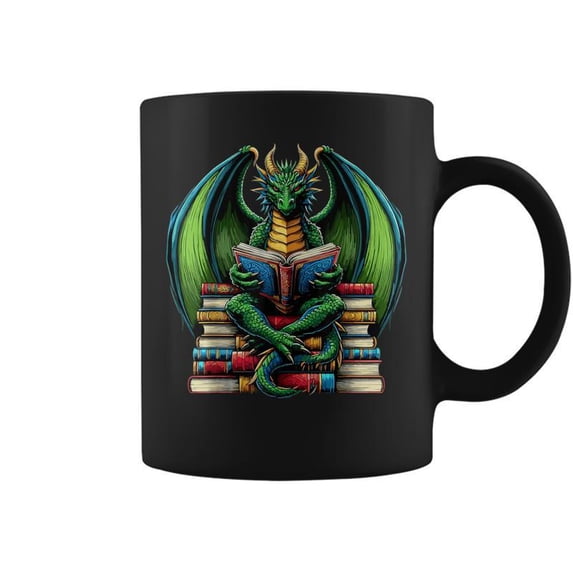 Books Dragon Reading Book Coffee Mugs - Walmart.com