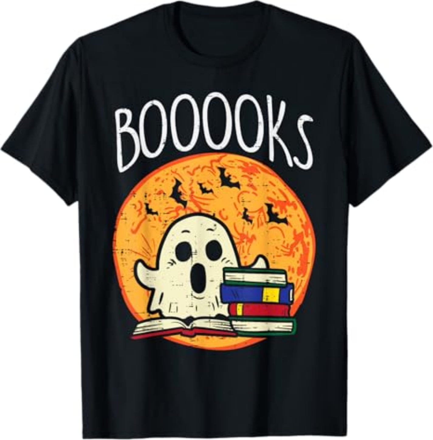 Books Ghost Boooks Halloween Reading Librarian Teacher Book T-shirt ...