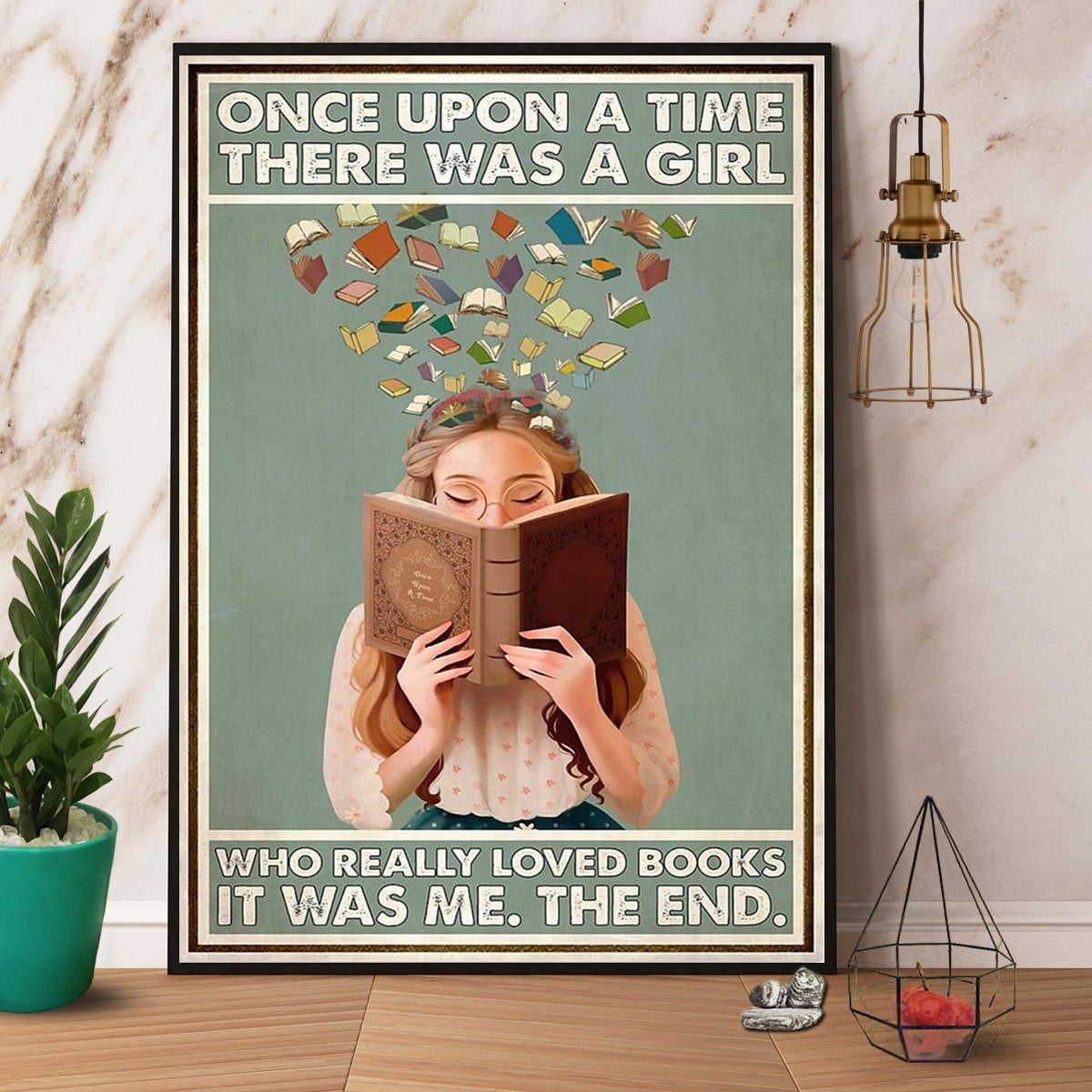 Books Girl There Was A Girl Who Really Loved Books Vertical Paper ...