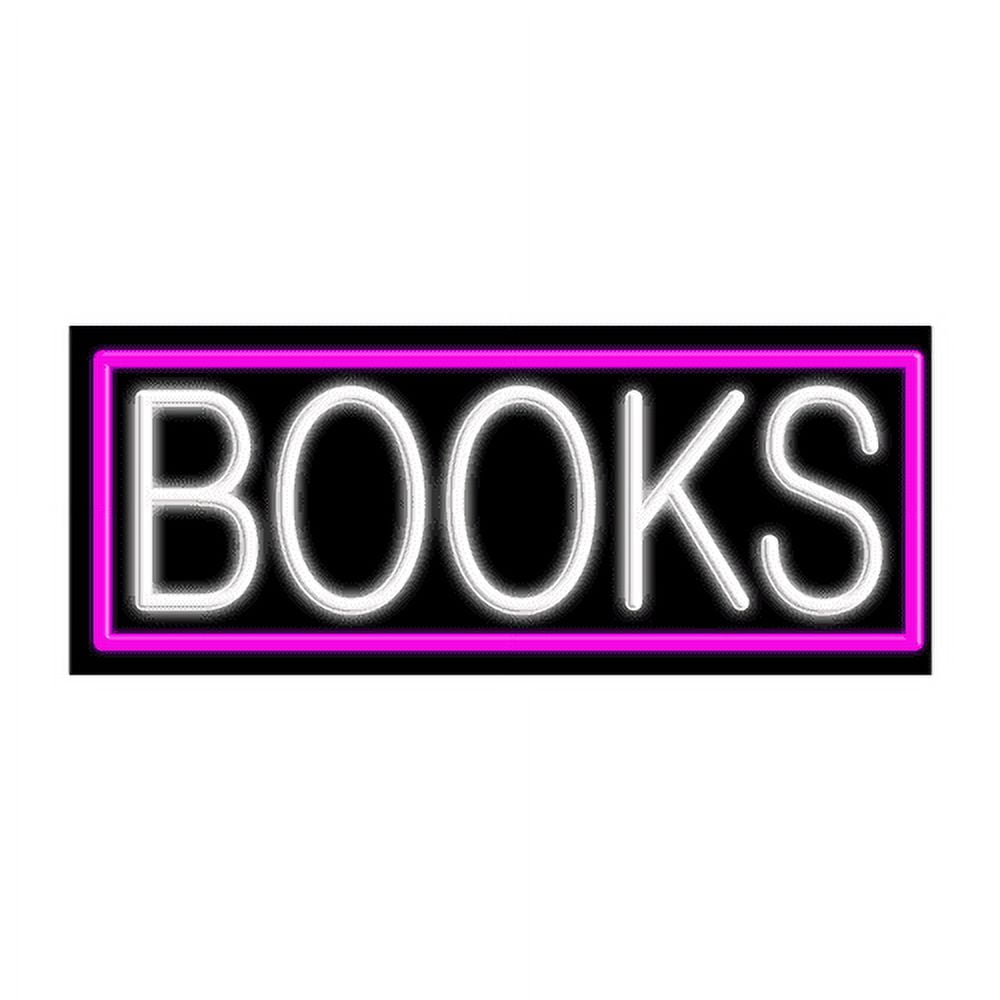 Books-Glass Neon Sign Made in USA - Walmart.com
