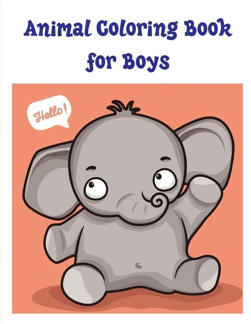 Books for Grown Ups: Animal Coloring Book for Boys : Easy Funny ...