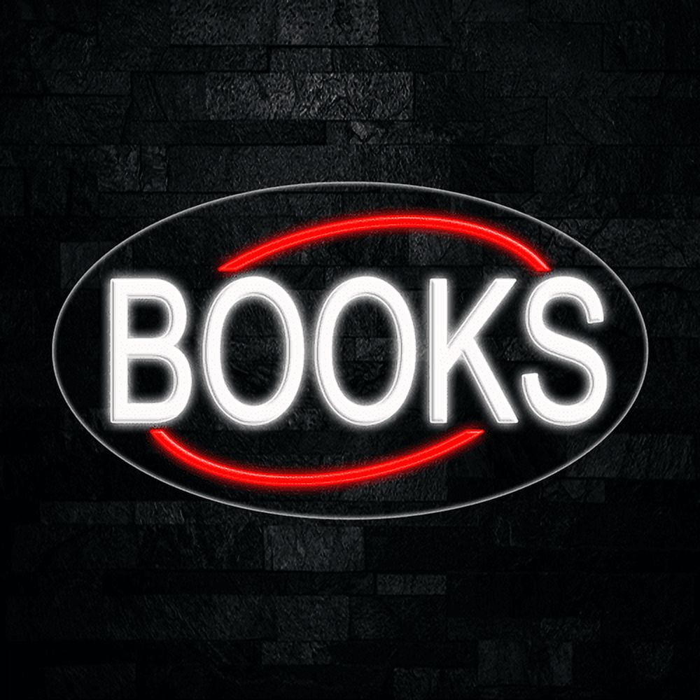 Books LED Neon Sign 28"L x 16"H #34157 - Walmart.com
