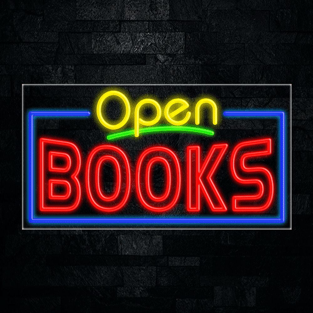 Books LED Neon Sign 33"L x 18"H #35469 - Walmart.com