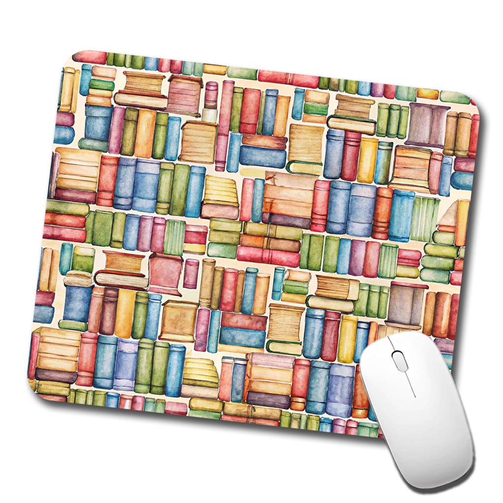 Books Library Reader Reading Mouse Pad Low Profile Gaming Mat - Walmart.com