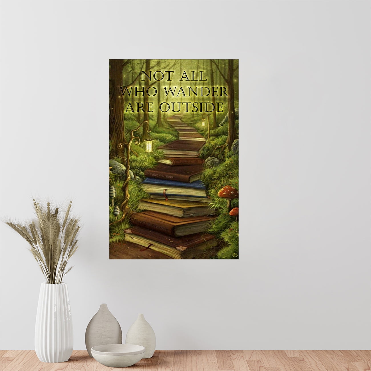 Books Not All Who Wander Are Outside Poster 24 x 36 Inch Poster ...