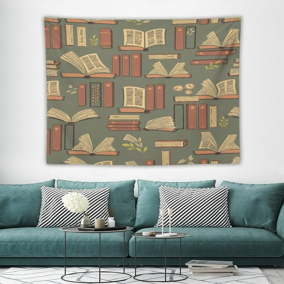 Books Open Reading Knowledge Wall Tapestry Poster Mall Hanging ...