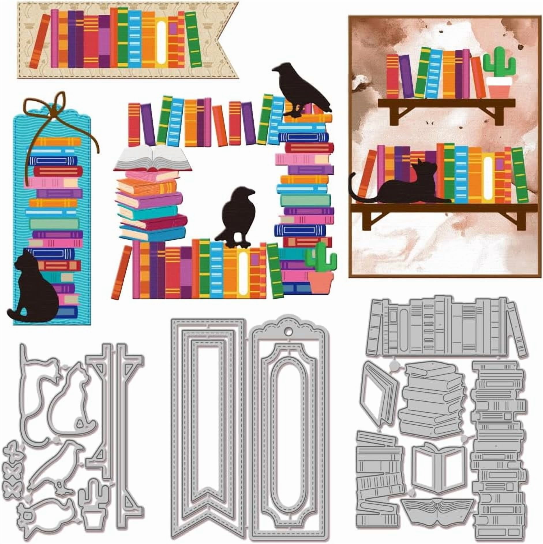 Books Piles Cutting Dies for DIY Scrapbooking Cats and Crows Die Cuts ...