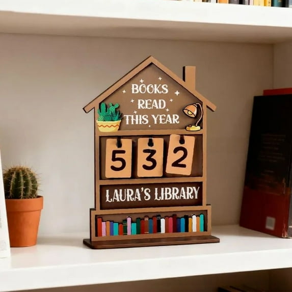 Books Read This Year Counter Sign,Book Tracker Sign for Reading,Book ...