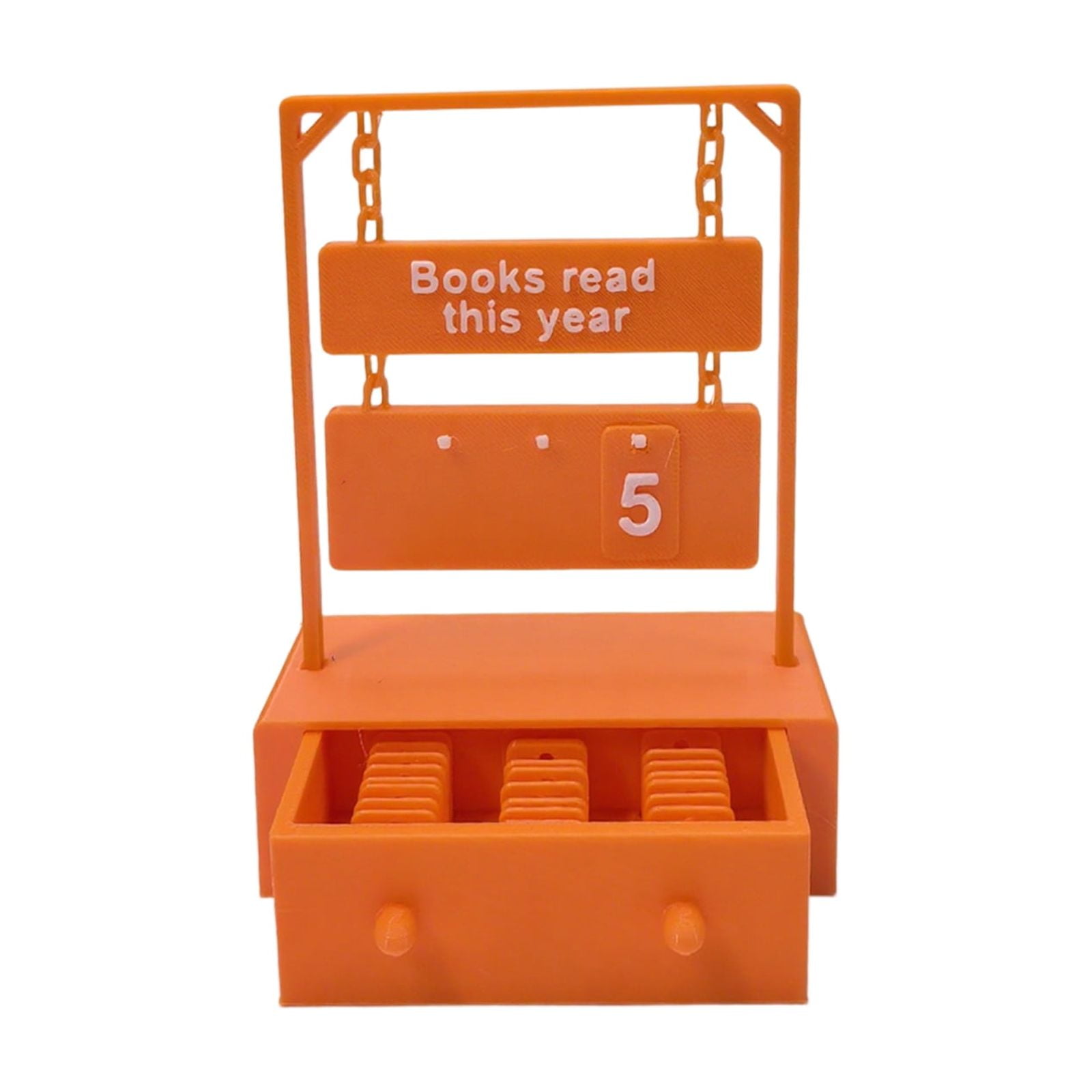 Books Read This Year Tracker, Reusable Red Wooden Book Counter, Desktop ...