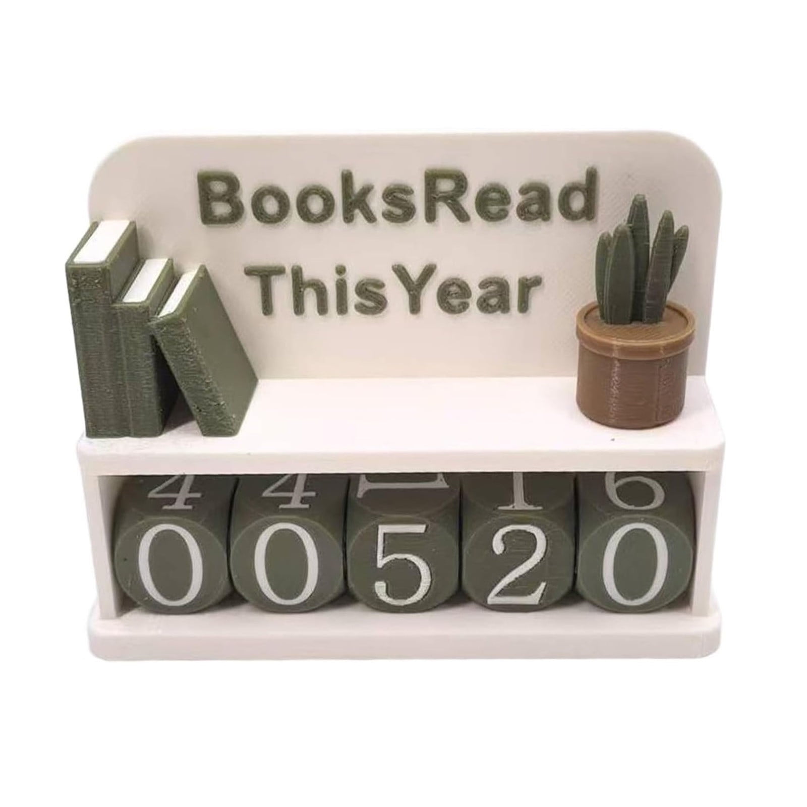 Books Read Tracker Sign, Manual Reading Goal Counter with Number Blocks ...
