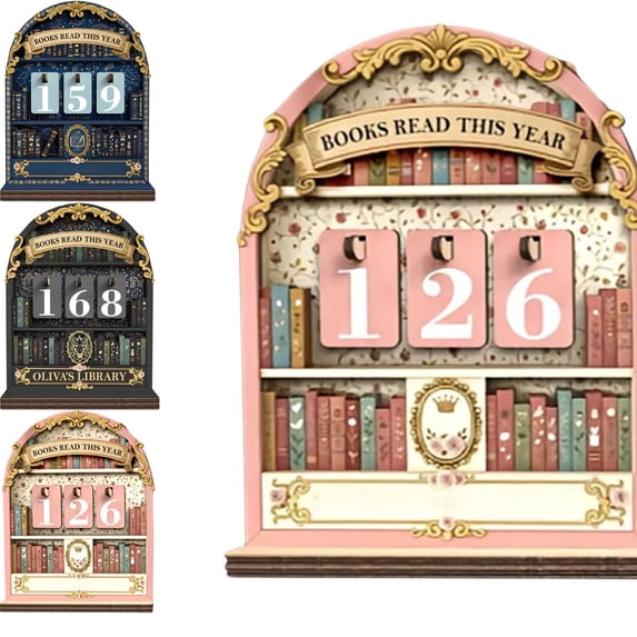 Books Read Year Counter, Book Tracker for Reading Goal Challenge, How ...