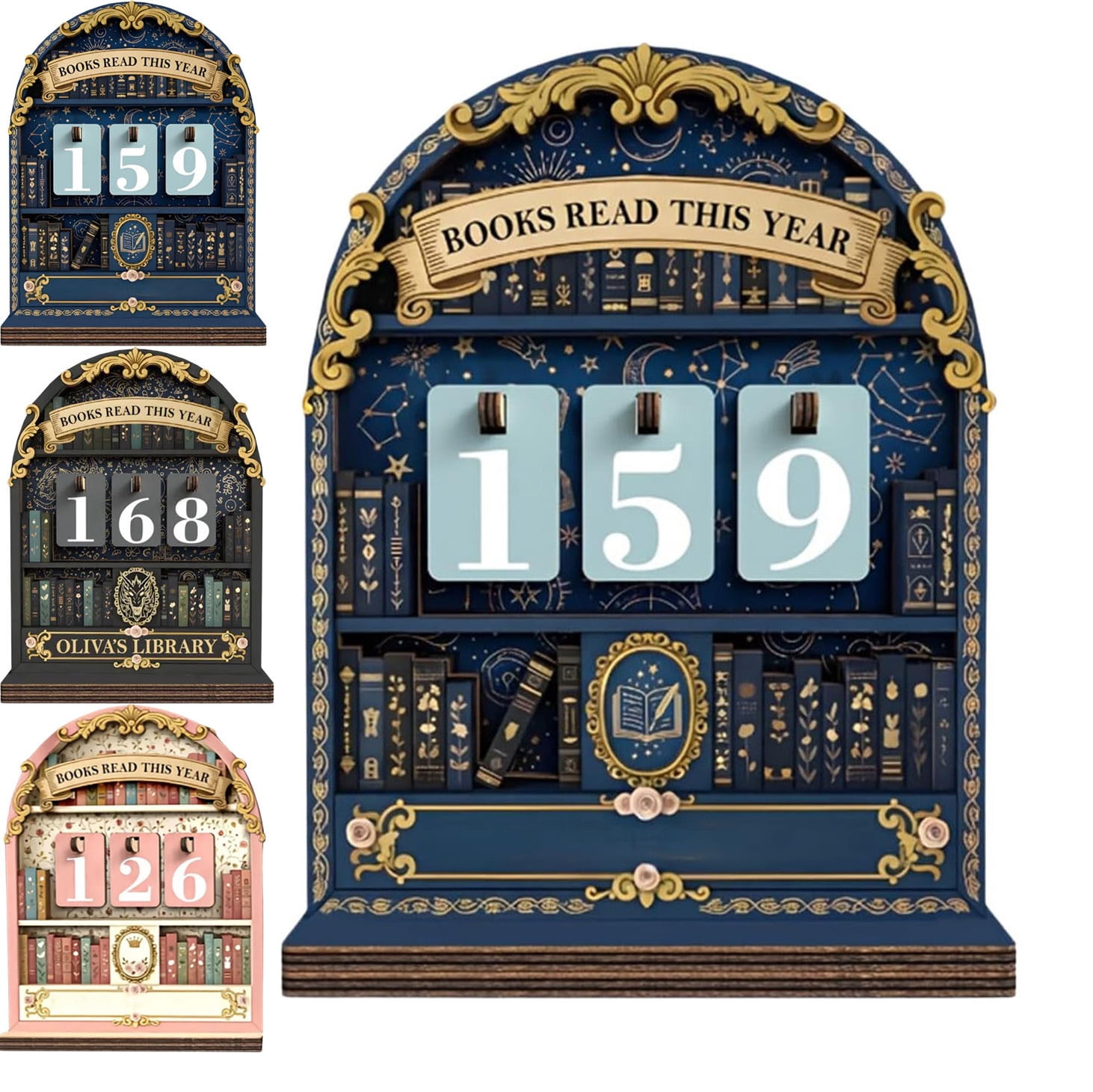 Books Read Year Counter, Book Tracker for Reading Goal Challenge, How ...