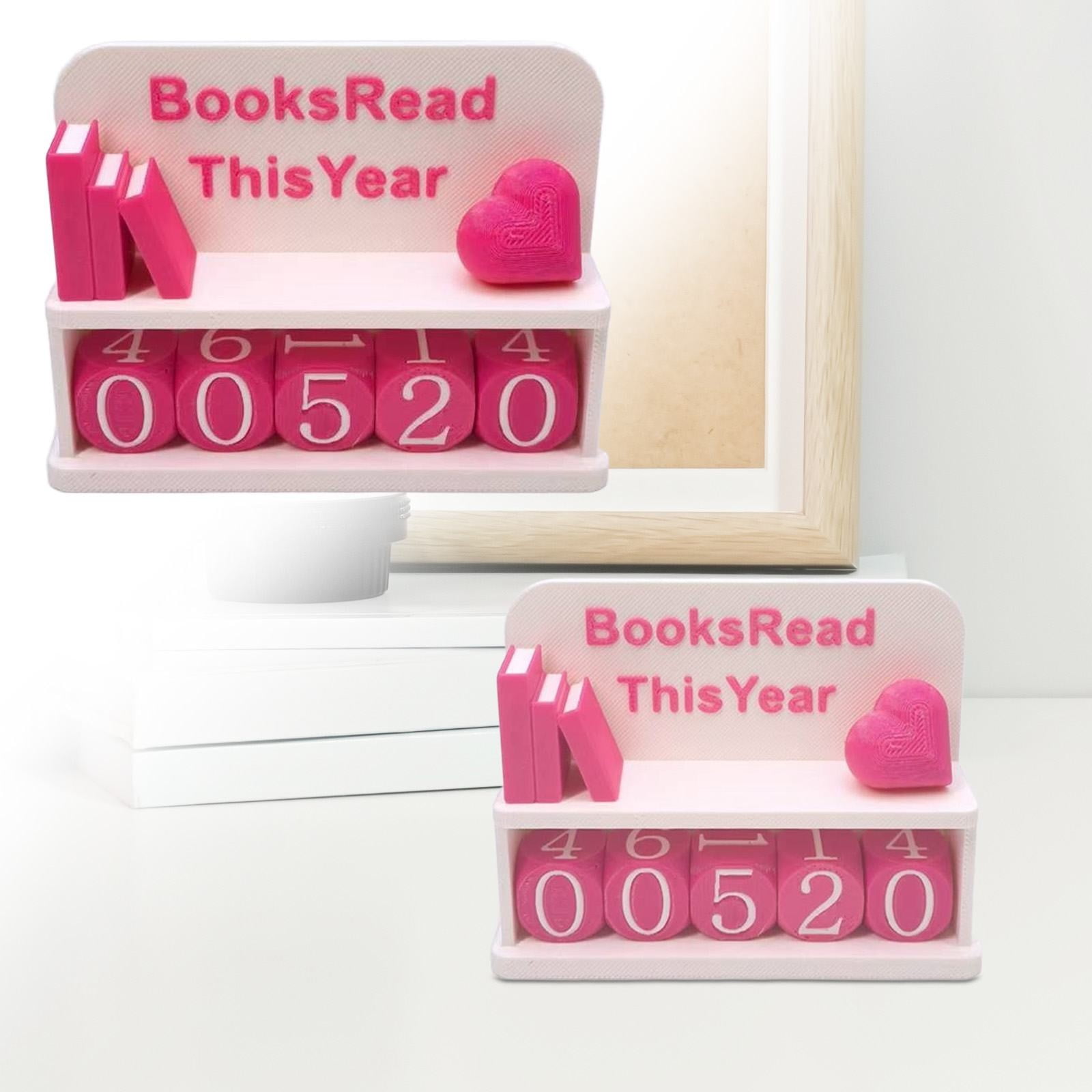 Books Read This Year Counter, Books Read This Year Sign, 3D Printed ...