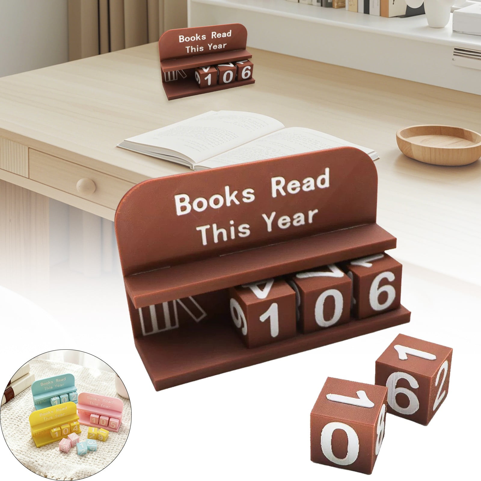 Books Read This Year Counter, Books Read This Year Sign, 3D Printed ...