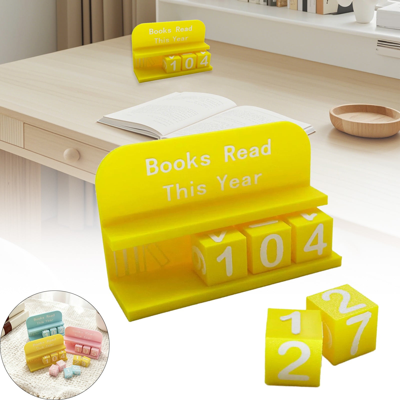 Books Read This Year Counter, Books Read This Year Sign, 3D Printed ...