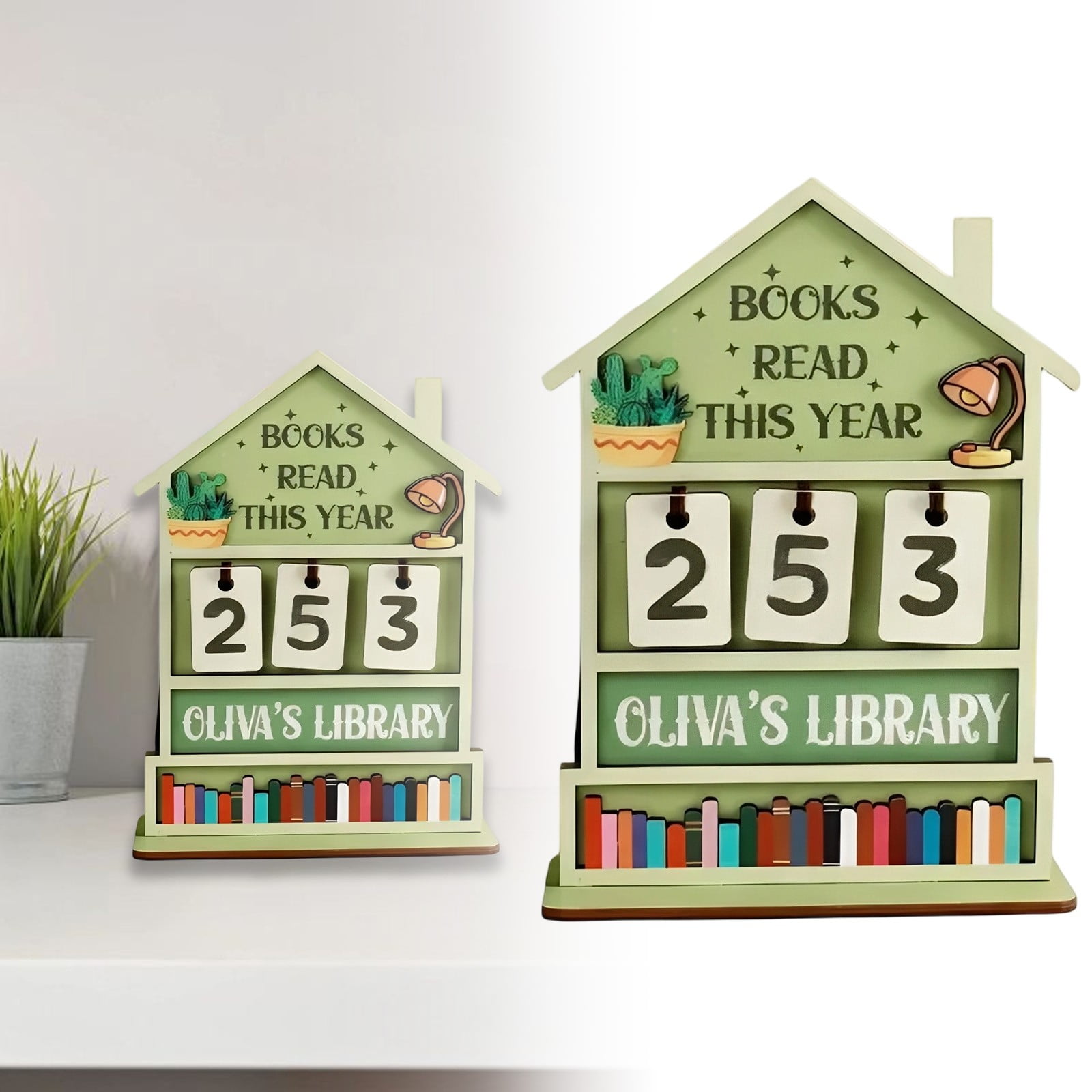 Books Read This Year Counter, Books Read This Year Sign, 3D Printing ...