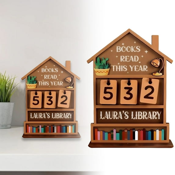 Books Read This Year Counter Sign Love Signal Personalized – Book ...